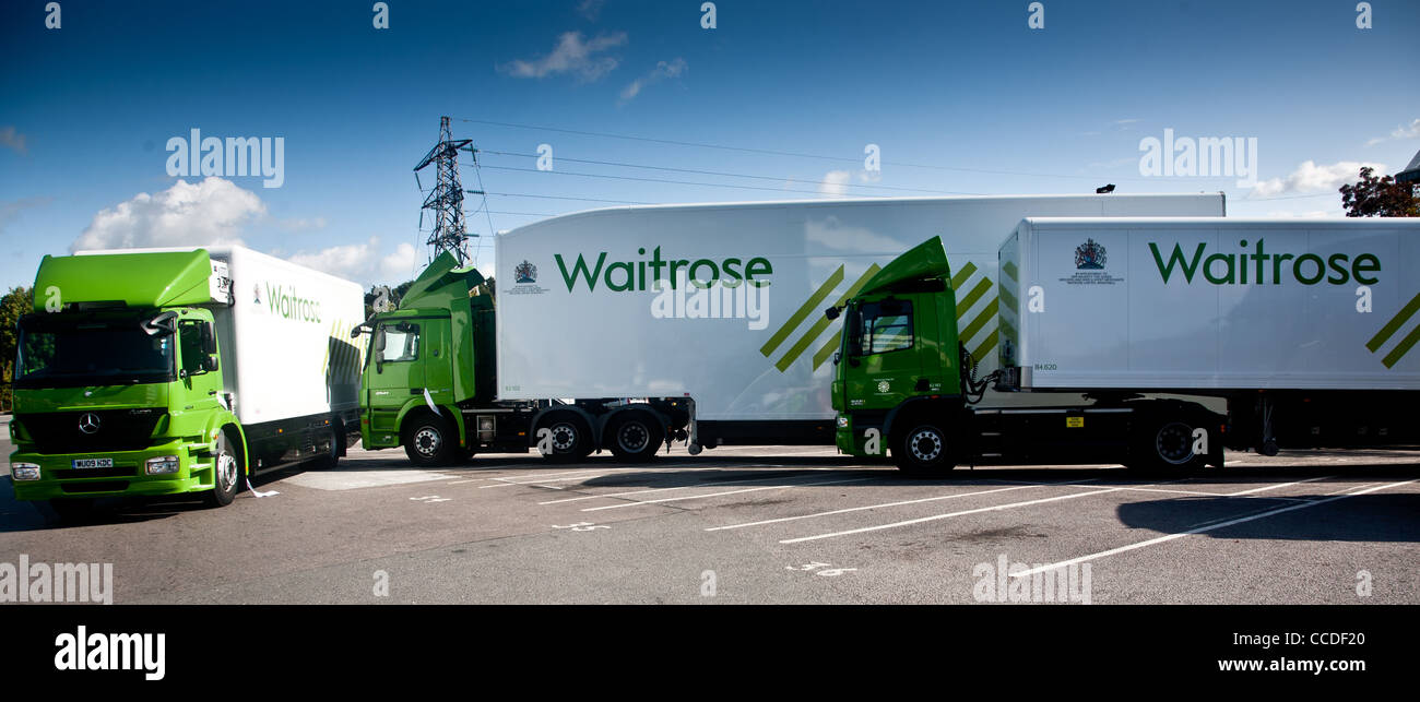 John Lewis and Waitrose Lorries parked at Waitrose Head Quaters ...