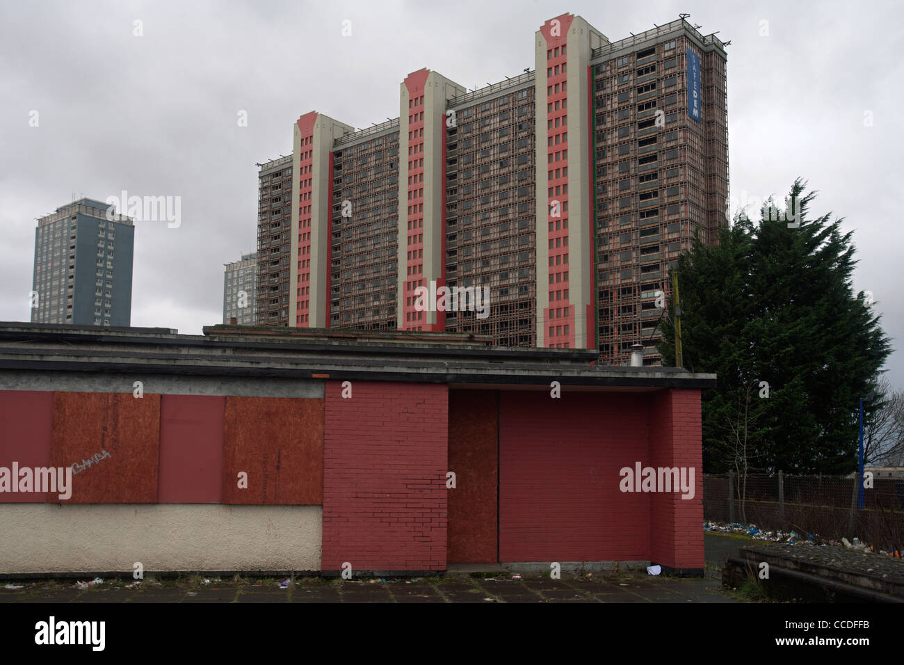 red road flats glasgow Stock Photo - Alamy