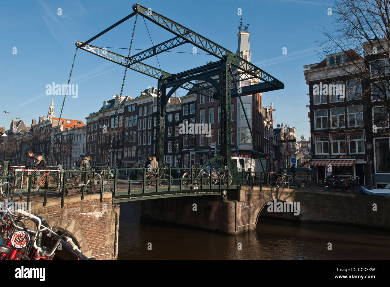 A 'balanced' bridge (with counterweight) on the Brouwersgracht (Brewer ...