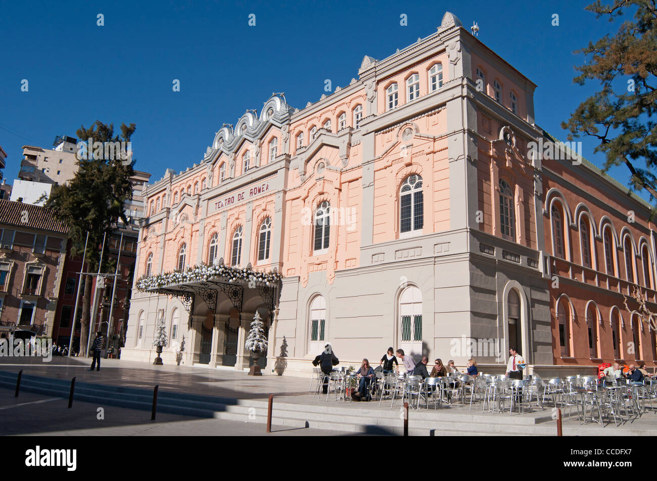 Facade of the Teatro de Romea Murcia, South Eastern Spain Stock Photo ...
