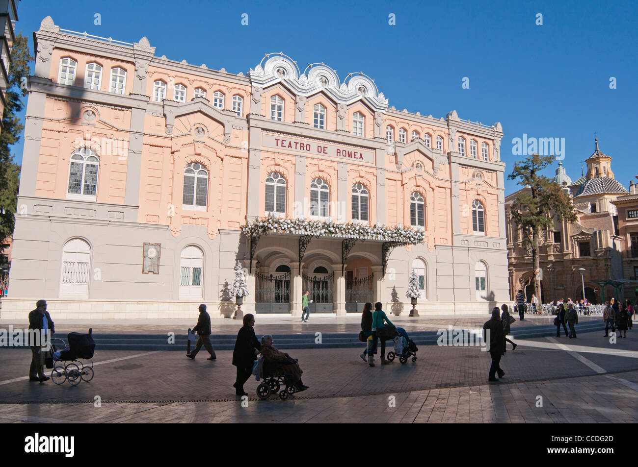 Facade of the Teatro de Romea Murcia, South Eastern Spain Stock Photo ...