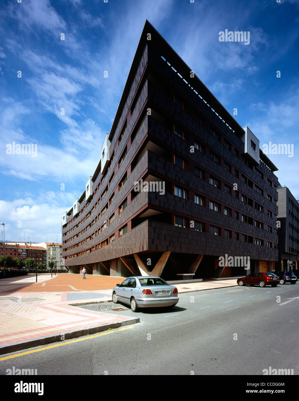 general exterior view showing other buildings of the scheme and the ...