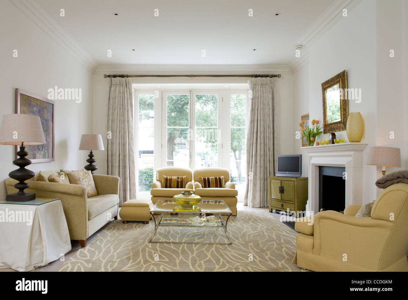West London Private House 1900s Living room Stock Photo - Alamy