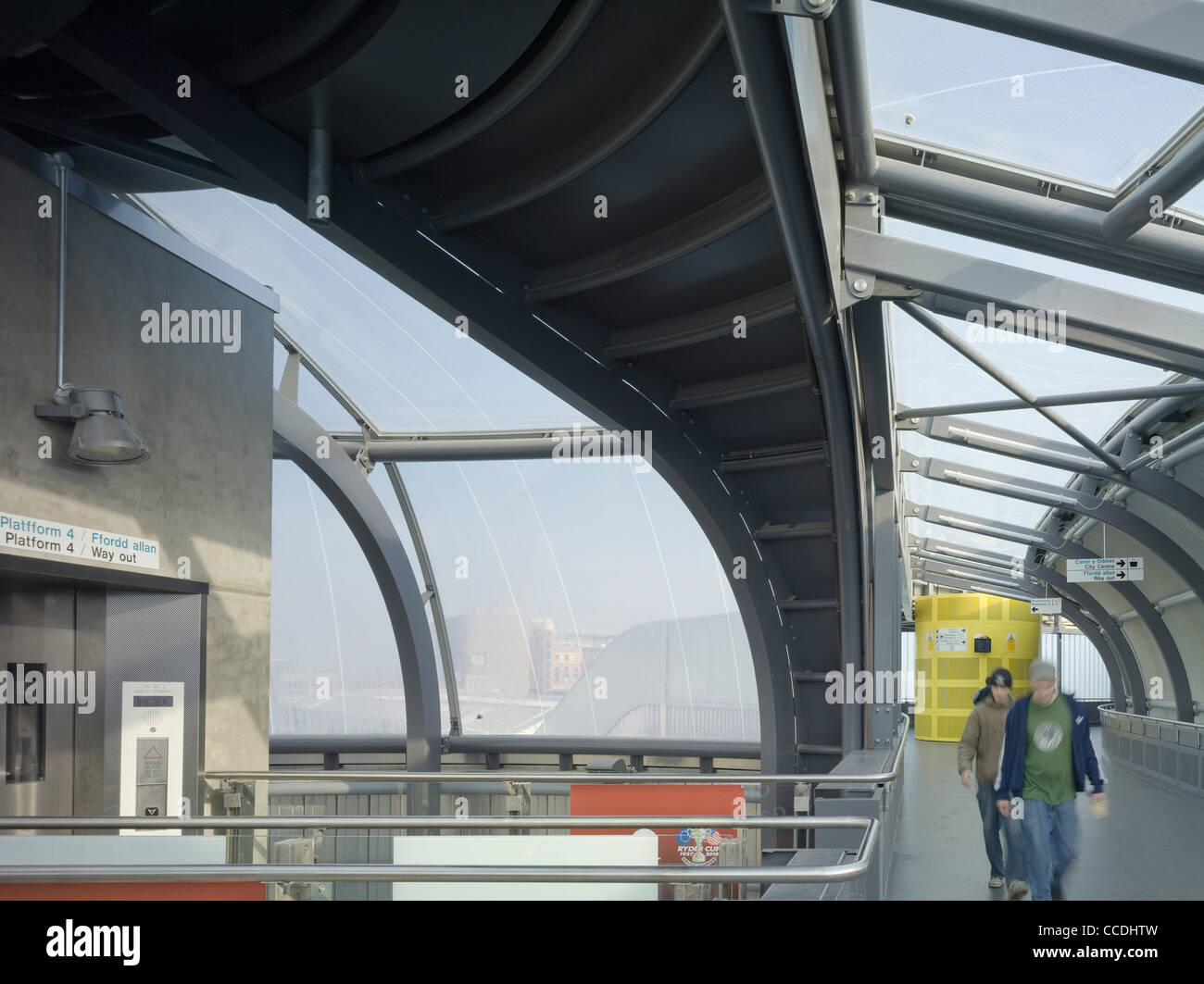 Steel And Glass Bridge Linking Ticket Hall And Entrance To The Station ...
