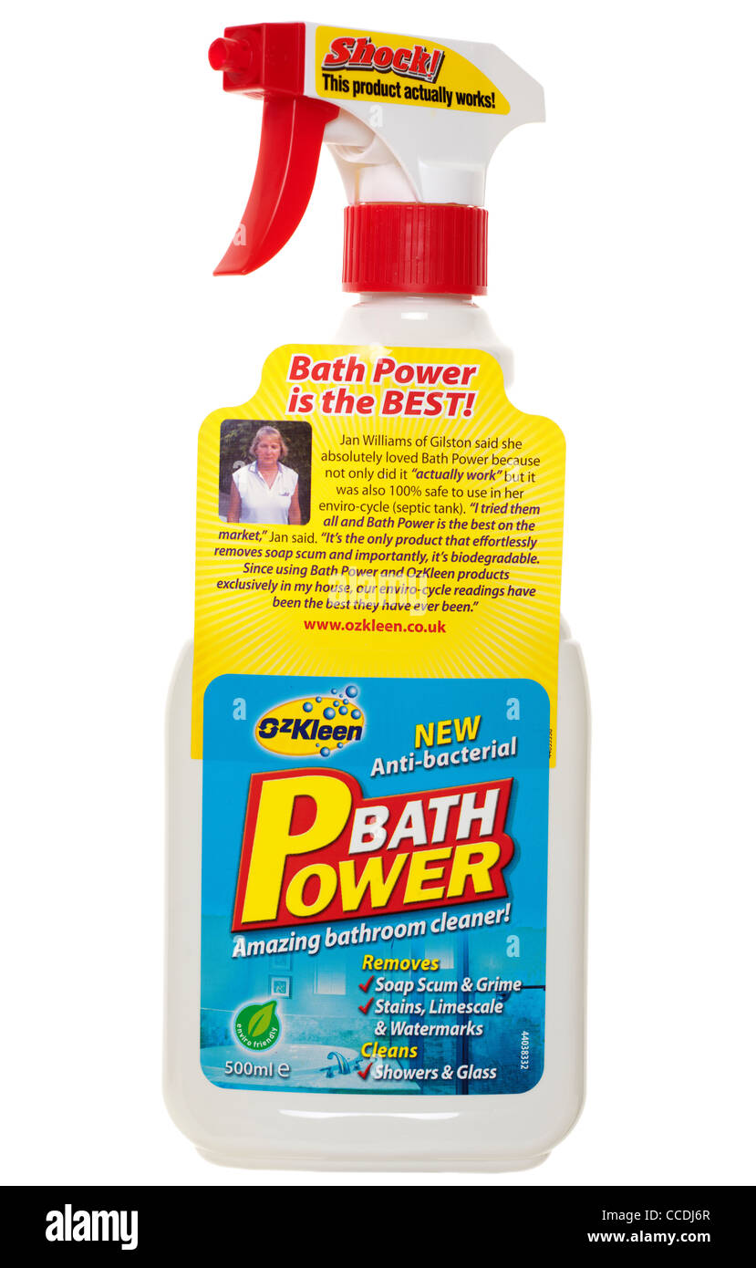 Spray container of Bath Power anti bacterial bathroom cleaner Stock ...