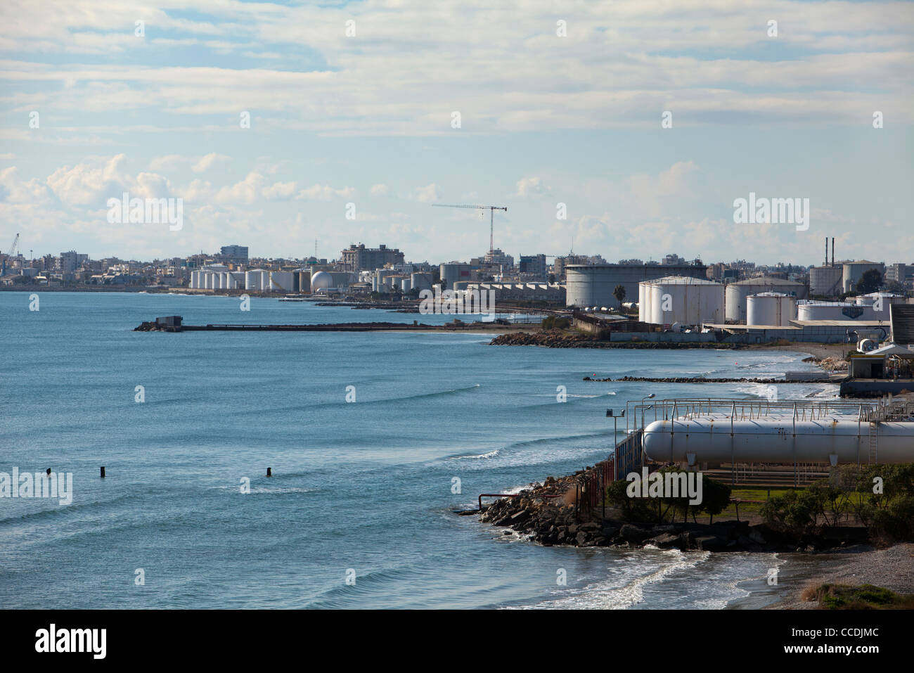 Petrolina Petroleum Oil refining industrial installation tanks Larnaca ...