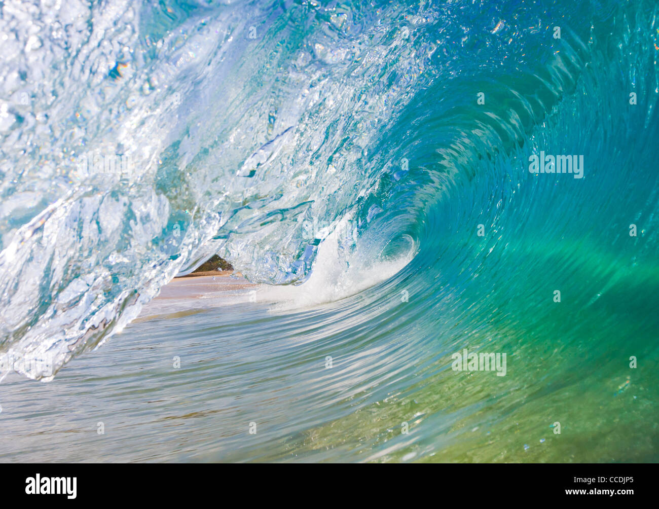 Breaking Ocean Wave Crashing over Camera Stock Photo - Alamy