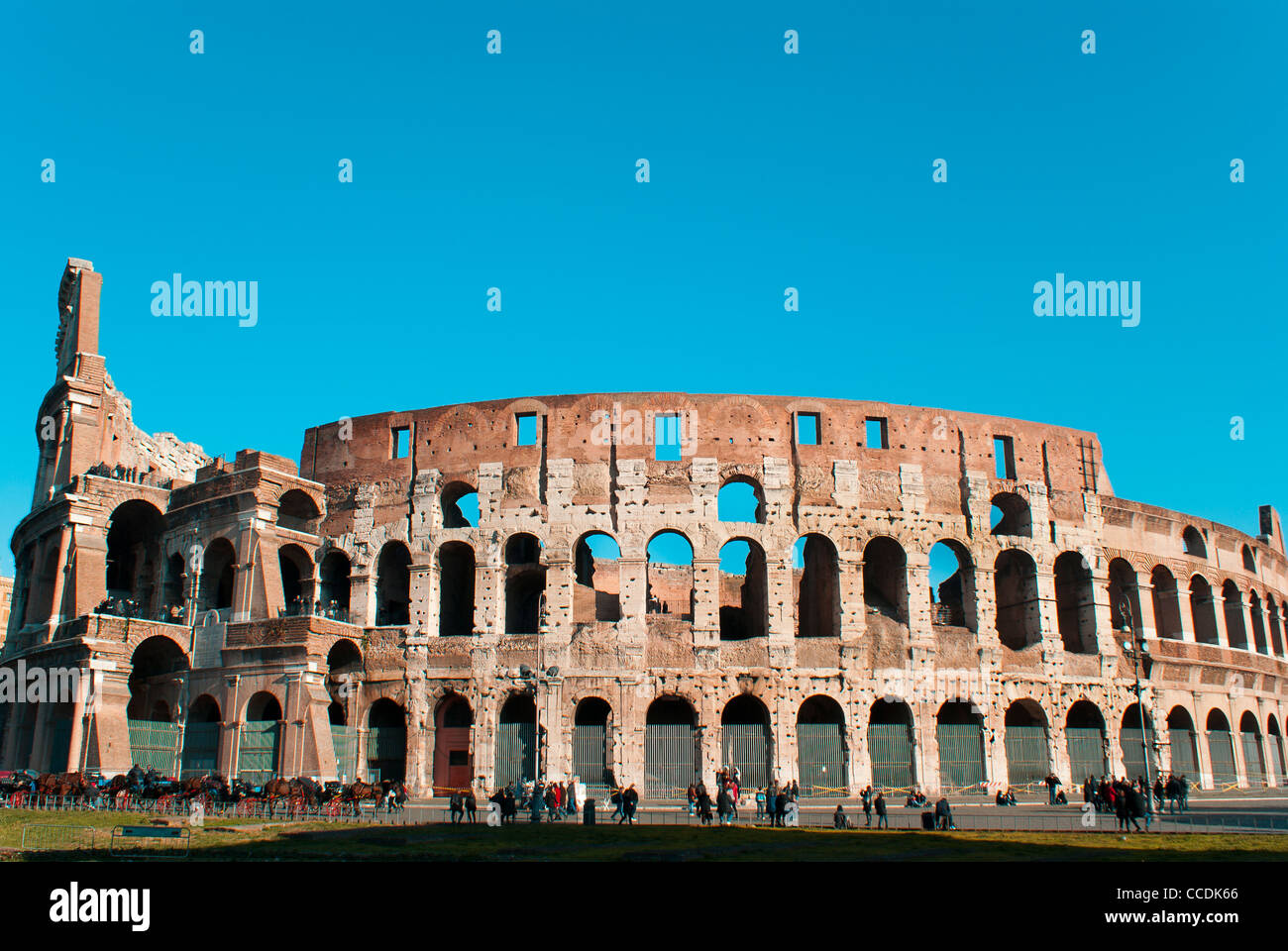 Ruins of great stadium Colosseum, Rome, Italy Stock Photo - Alamy