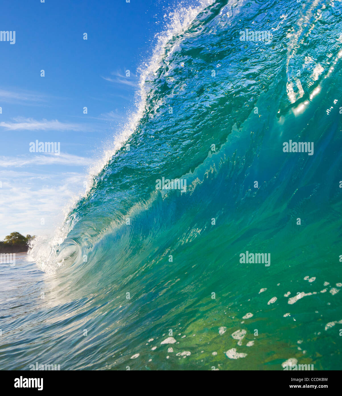 Breaking Ocean Wave Crashing over Camera Stock Photo - Alamy