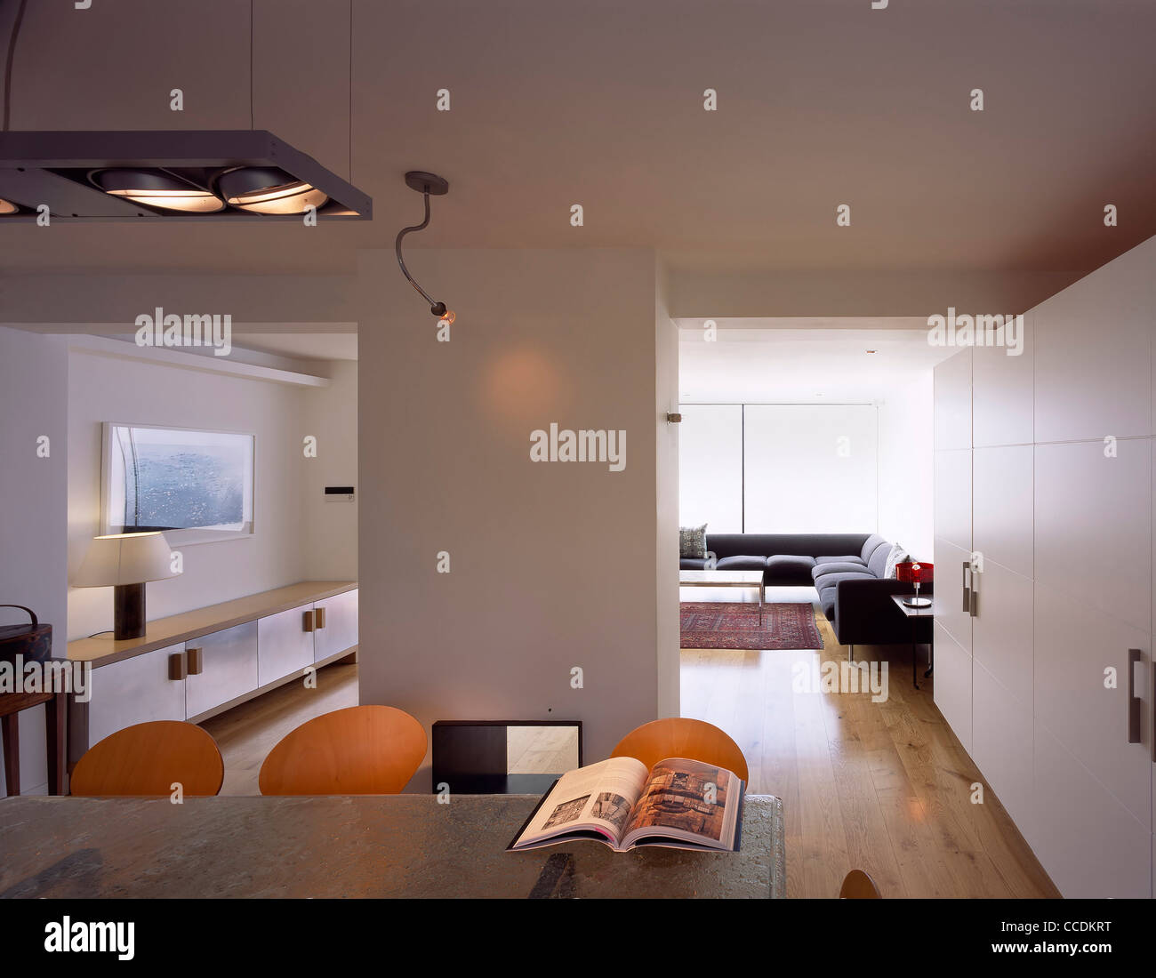 PRIVATE HOUSE DINING TABLE AND LIVING ROOM, DAY Stock Photo - Alamy