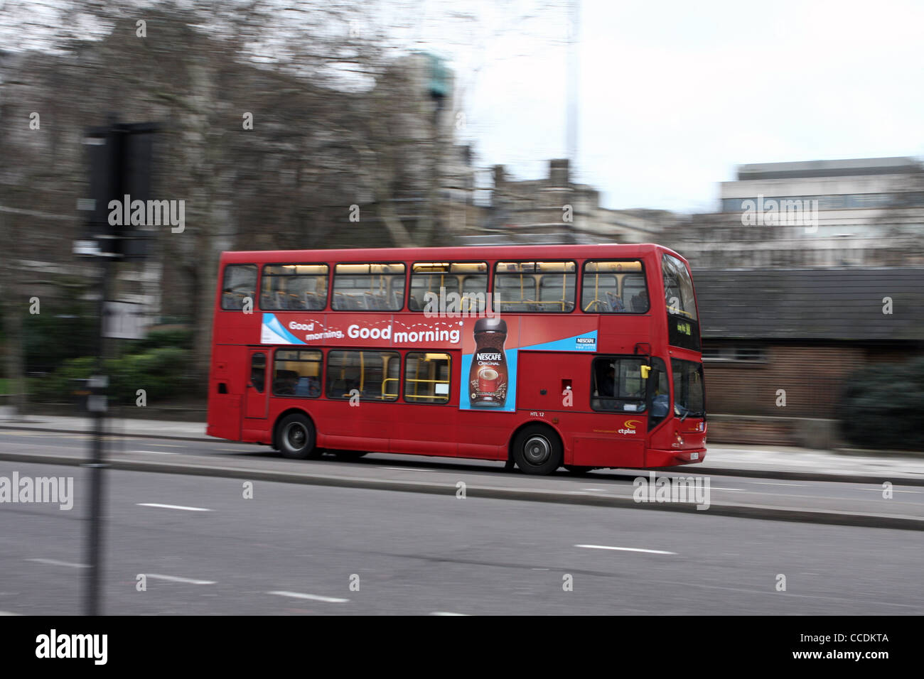 A double decker red London bus Stock Photo - Alamy