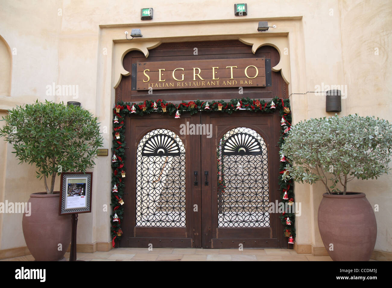 Segreto, an Italian restaurant in the Souk Madinat mall in Dubai Stock ...