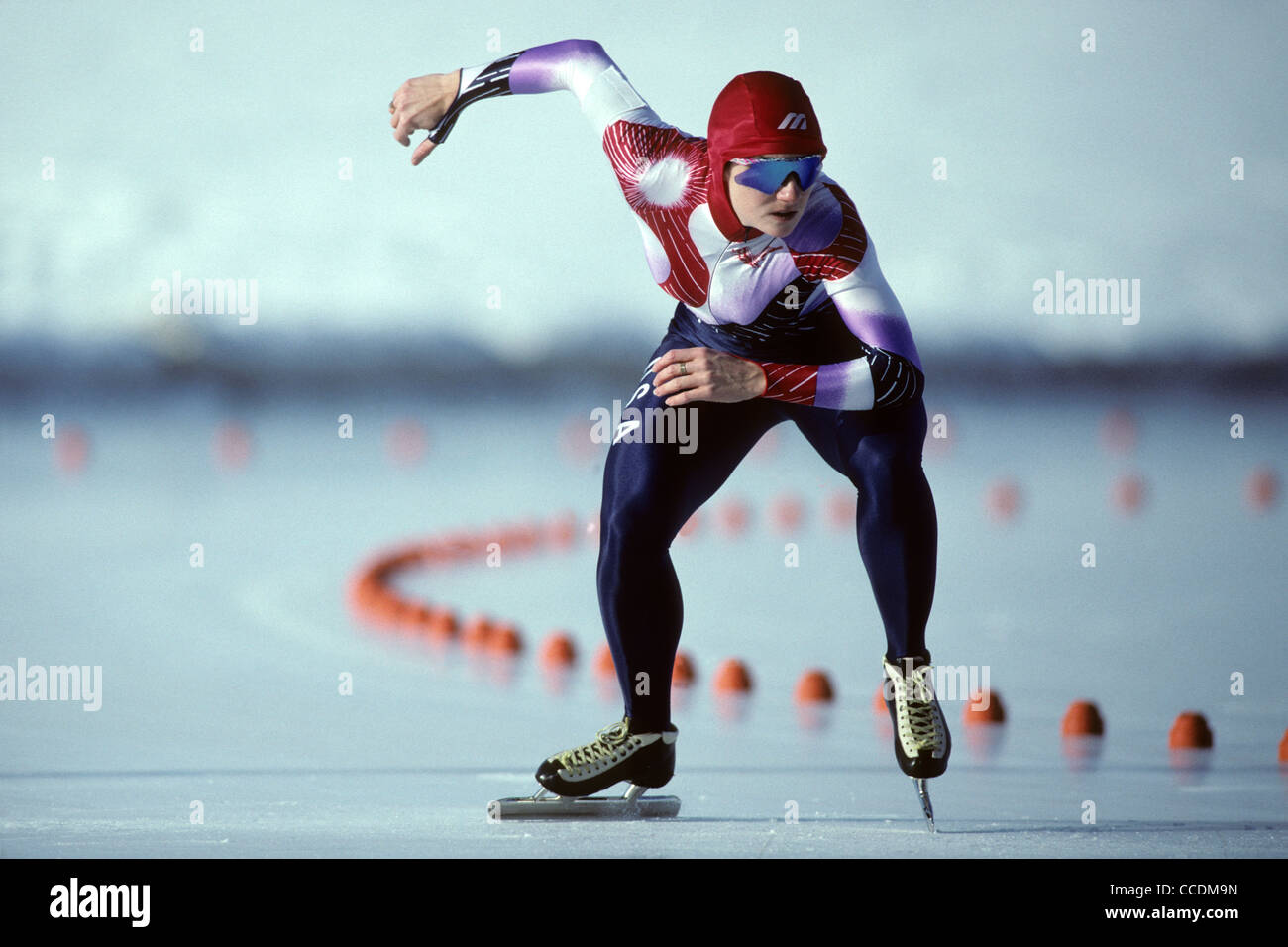 Bonnie Blair USA competing at the 1993 US National Championships Stock ...