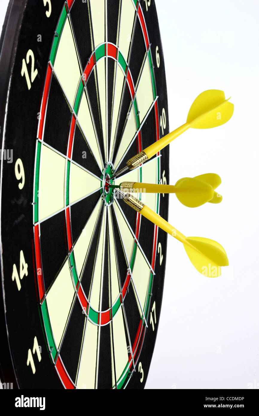 Dartboard, Dart game. Throwing darts Stock Photo - Alamy