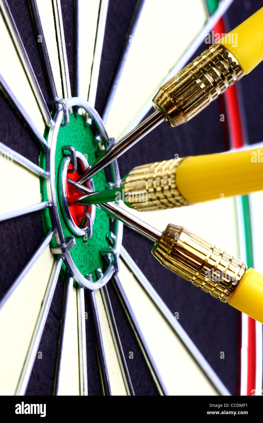 Dartboard, Dart game. Throwing darts Stock Photo - Alamy