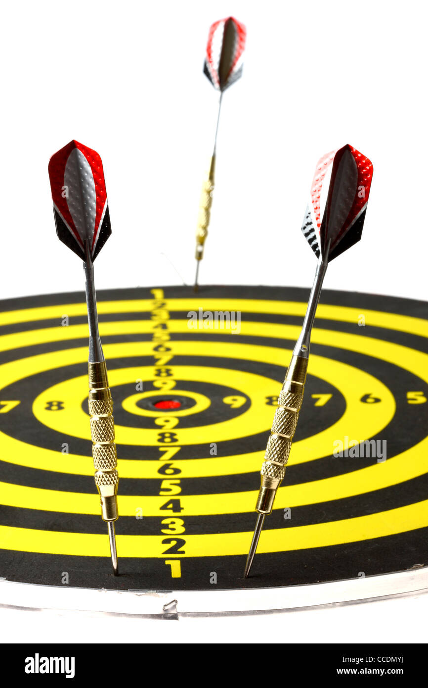 Dartboard, Dart game. Throwing darts Stock Photo - Alamy