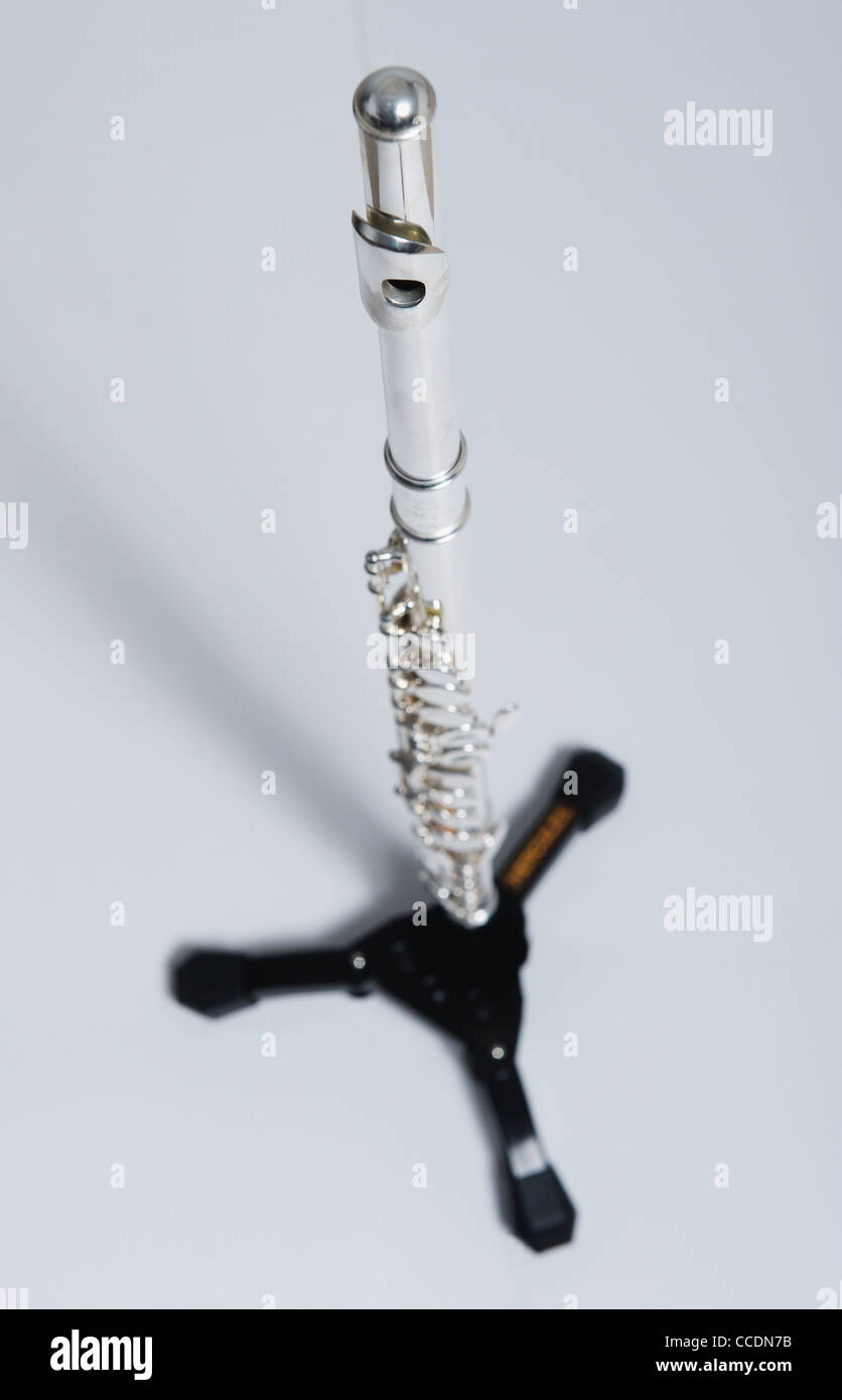 Flute on a flute stand Stock Photo - Alamy