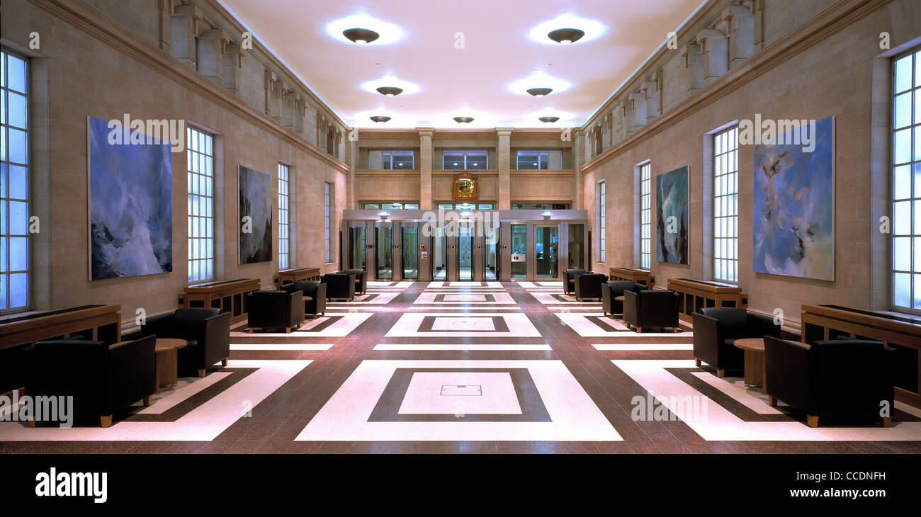 MINISTRY OF DEFENCE - MOD INTERIOR PANORAMA TOWARDS PILLARD HALL Stock ...