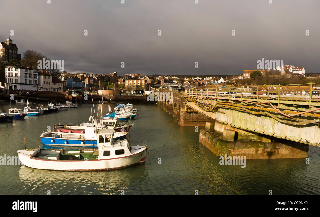 View of Folkestone Harbour Stock Photo - Alamy