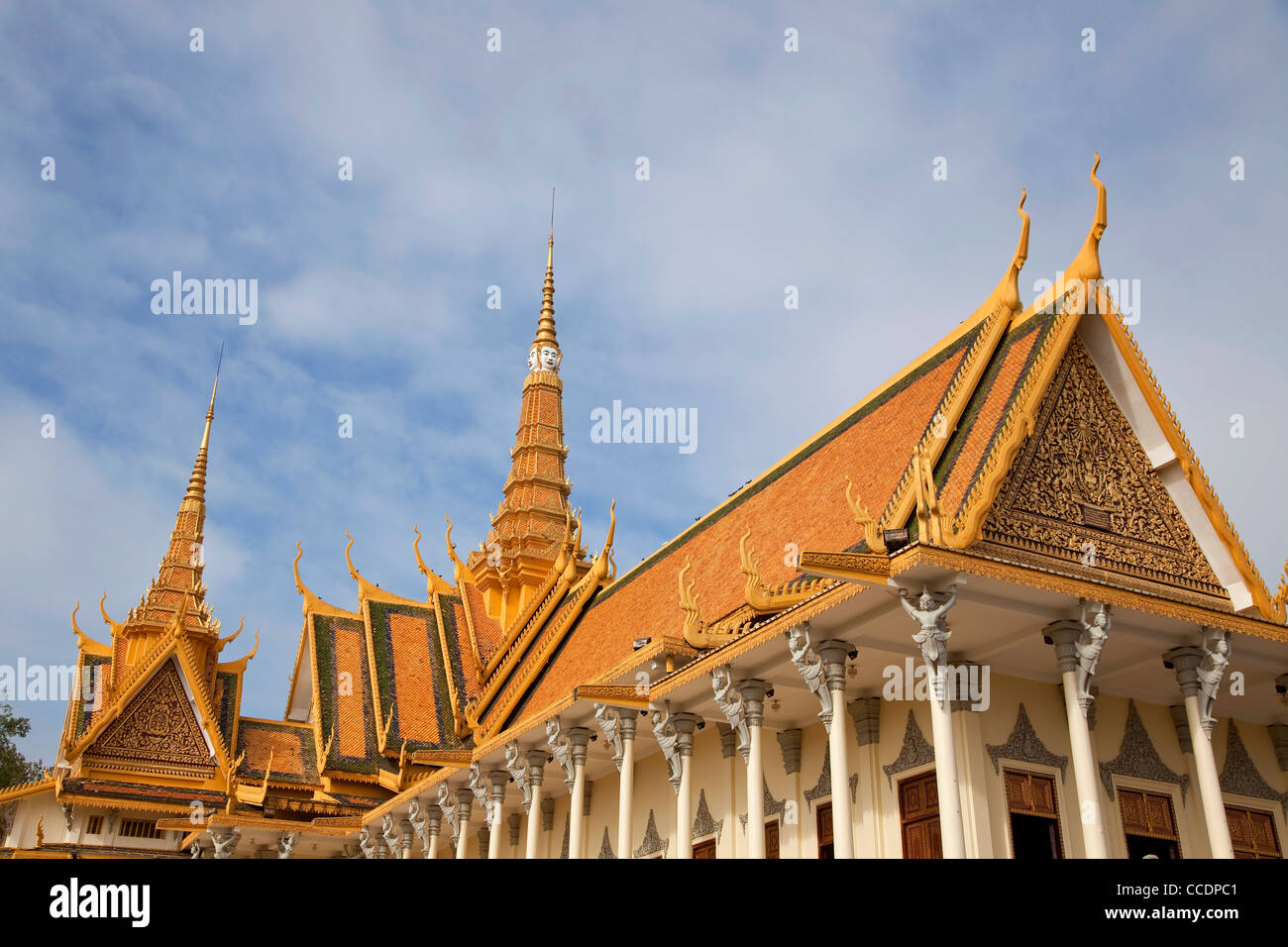 Royal Palace complex, architecture building with pagodas and temples ...