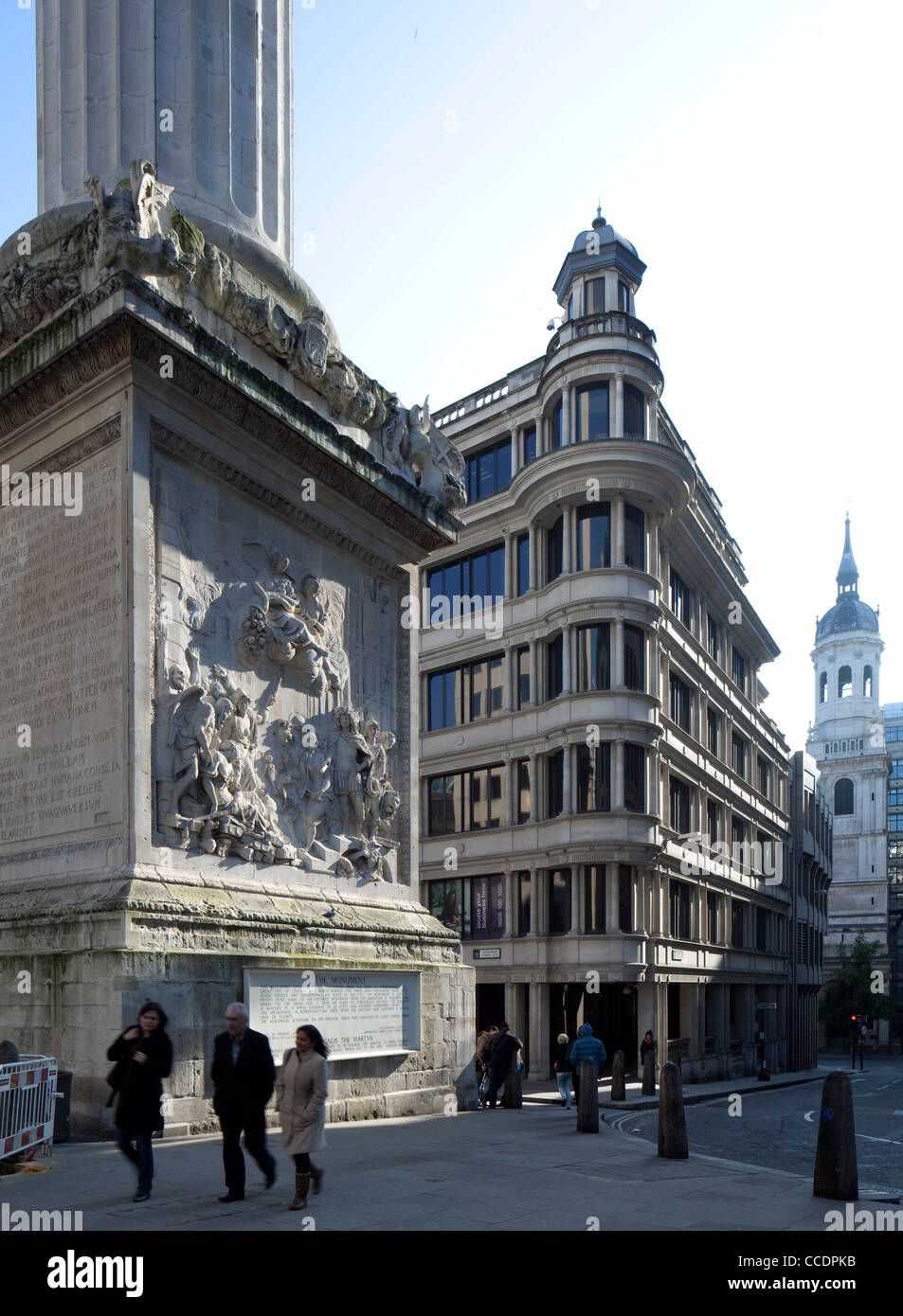 THE MONUMENT CHRISTOPHER WREN LONDON UNITED KINGDOM 1677 Stock Photo ...