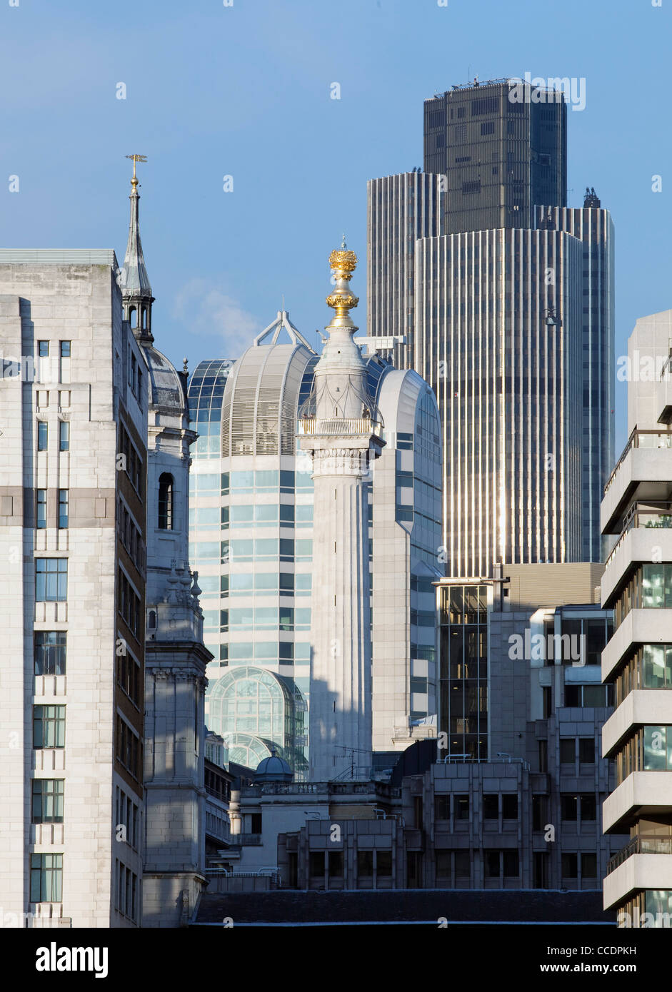 THE MONUMENT CHRISTOPHER WREN LONDON UNITED KINGDOM 1677 Stock Photo ...