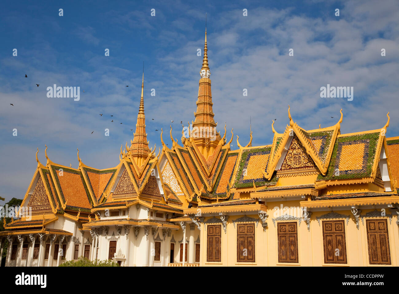 Royal Palace complex, architecture building with pagodas and temples ...