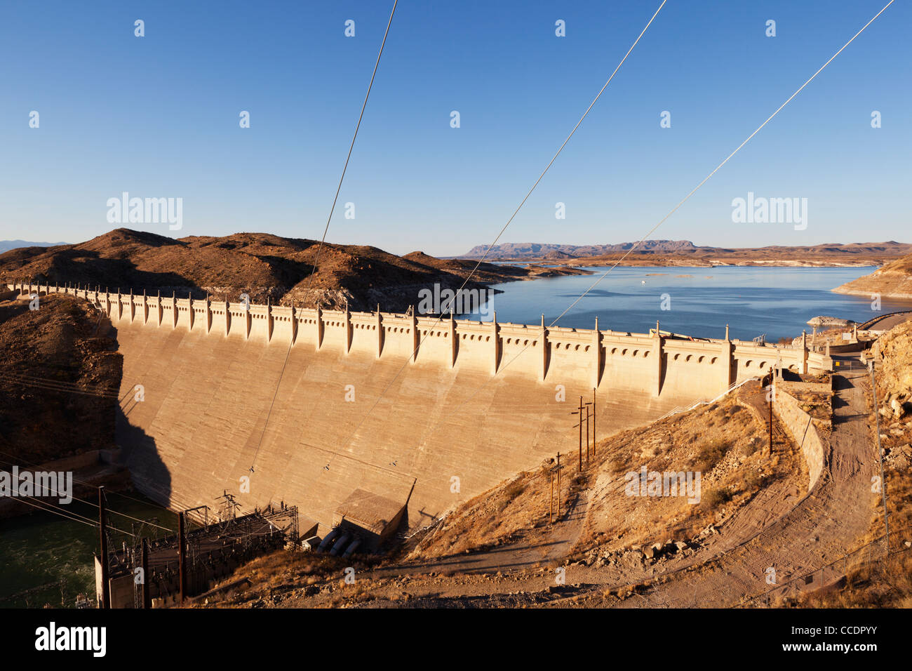 Hydroelectric dam in New Mexico, USA, Elephant Butte Reservoir Stock ...