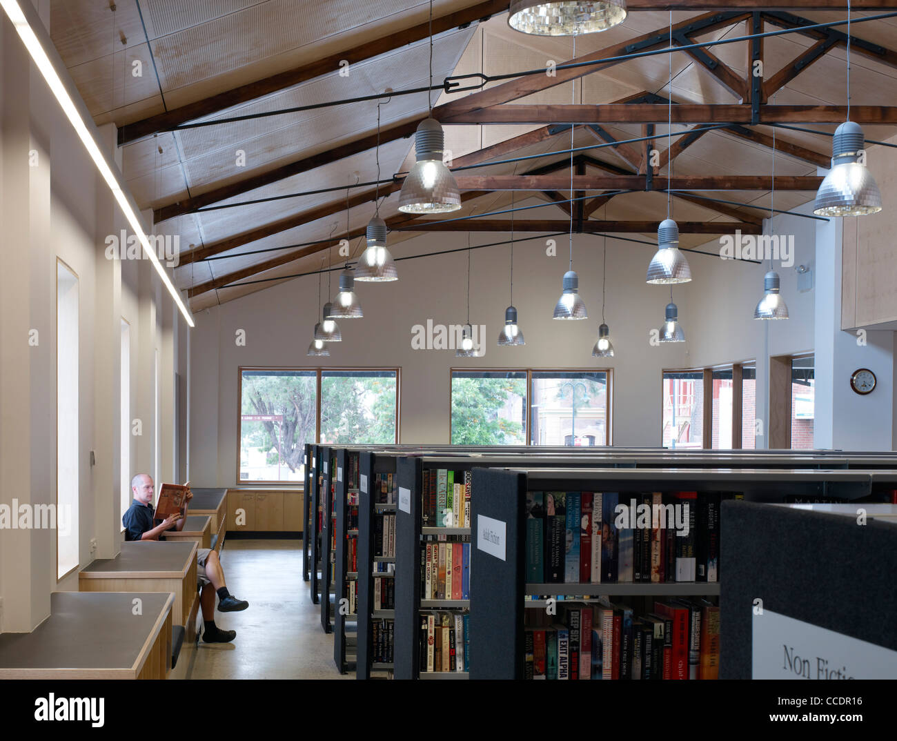 Junee Library, Junee, Australia, Workshop 1 Dunn + Hillam Achitects, 2010 Stock Photo - Alamy