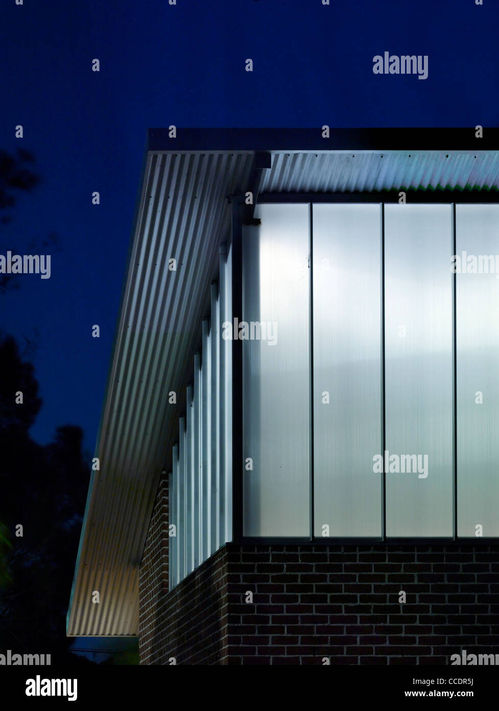 Exterior - dusk, upper level window, detail- window, Architect's office ...