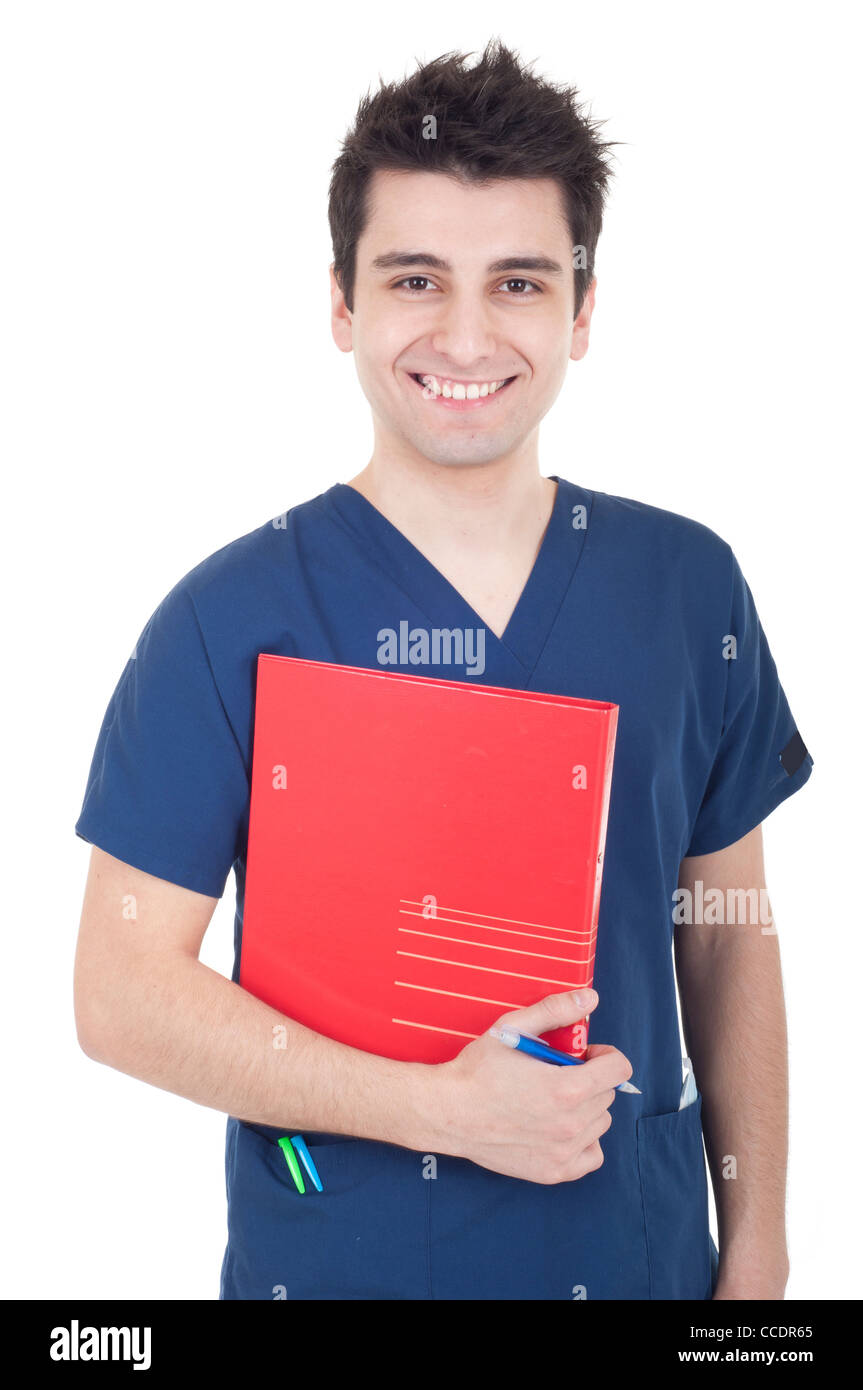 Doctor holding folder Stock Photo - Alamy