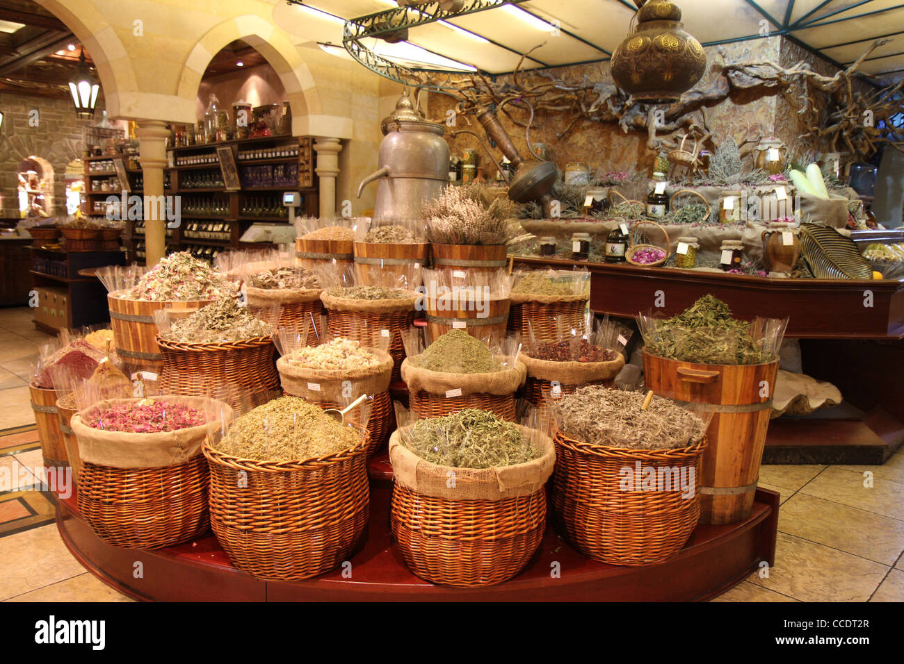 Wafi Gourmet shop at the Wafi mall in Dubai, United Arab Emirates. The ...