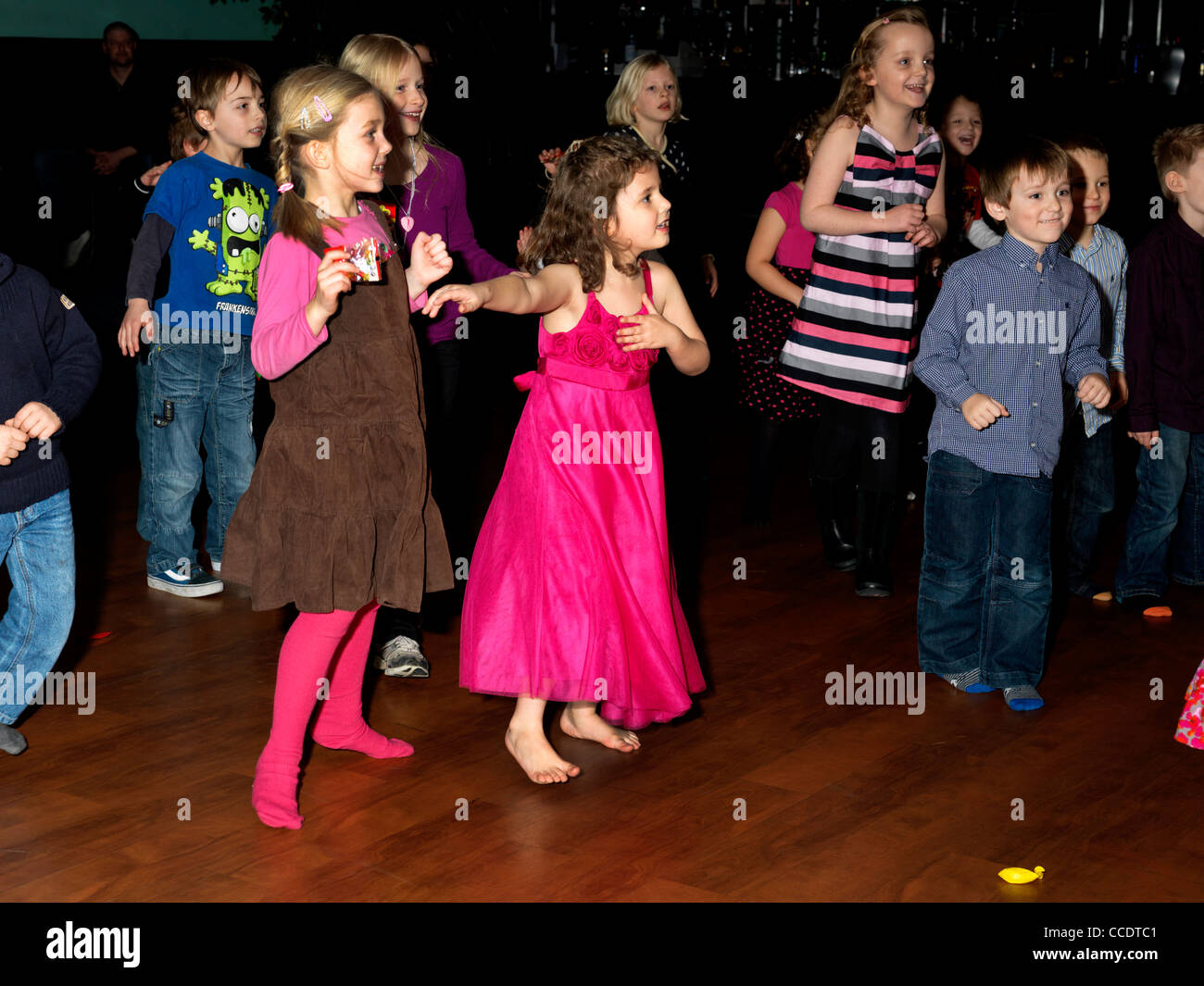 Children Dancing At A Birthday Party England Stock Photo - Alamy
