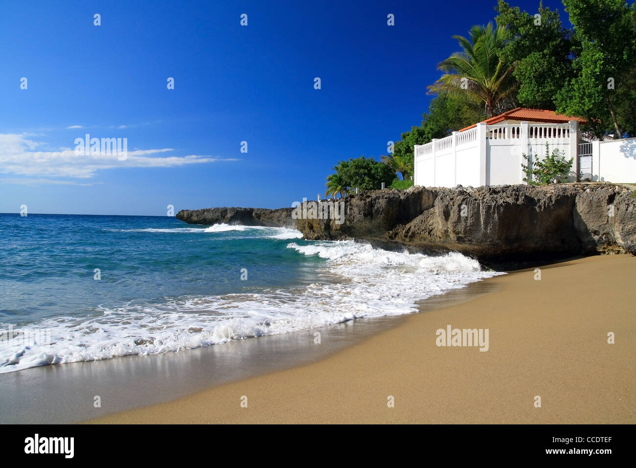 Terrace on beach Stock Photo - Alamy