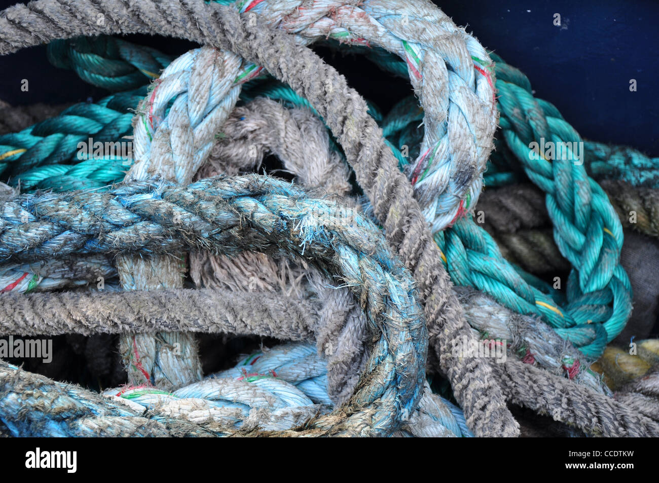 rope, boat, fishing, blue, green Stock Photo - Alamy