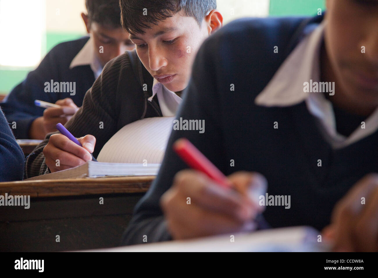Boys studying in government school hi-res stock photography and images ...