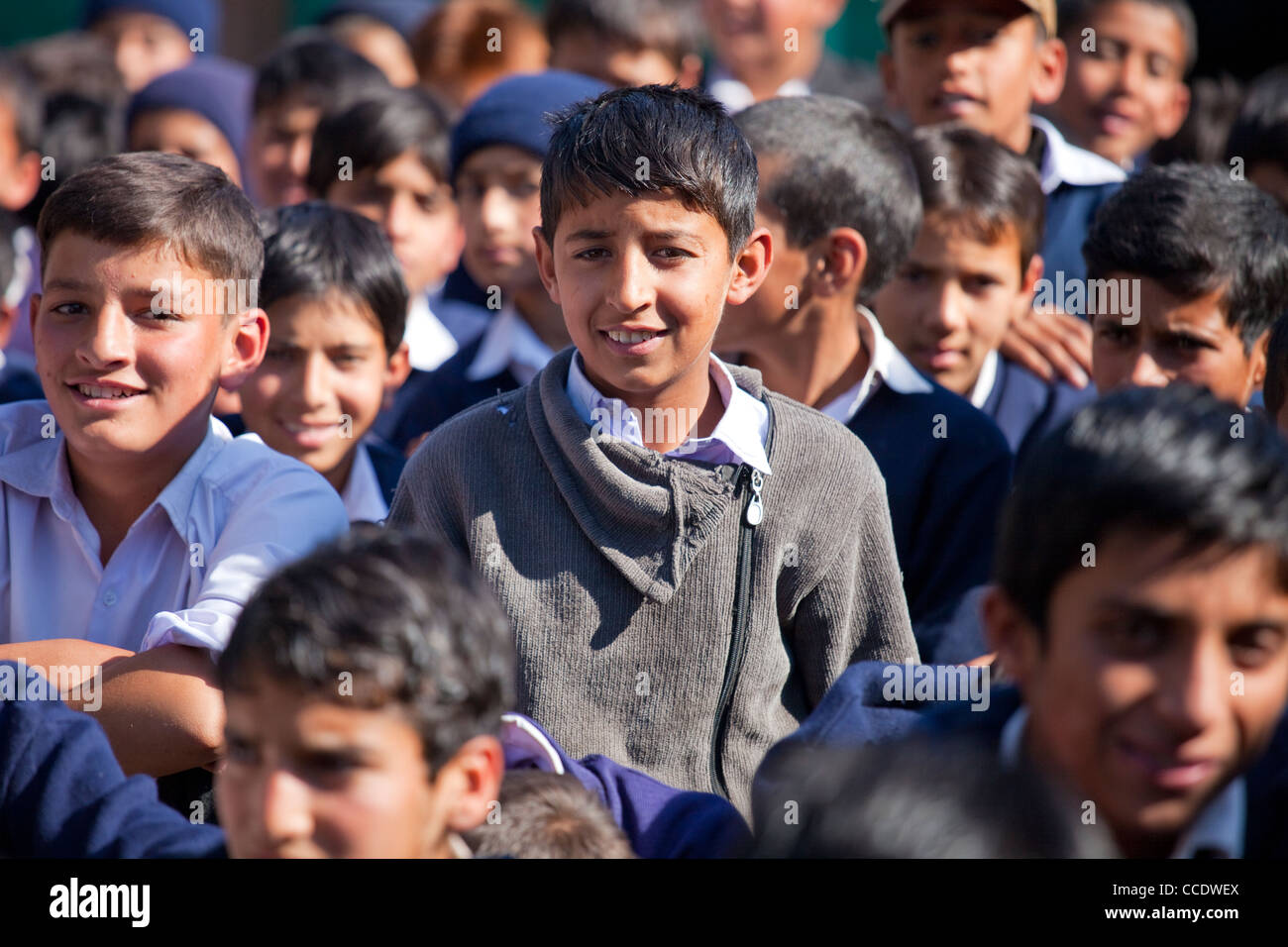 Assembly at a Government School in Murree, Punjab Province, Pakistan ...