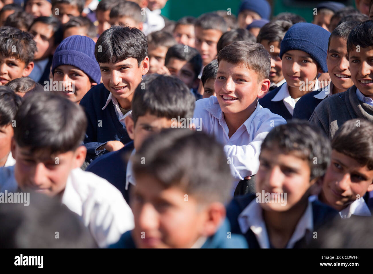 Assembly at a Government School in Murree, Punjab Province, Pakistan ...