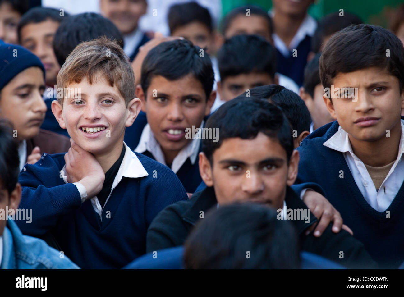 Assembly at a Government School in Murree, Punjab Province, Pakistan ...