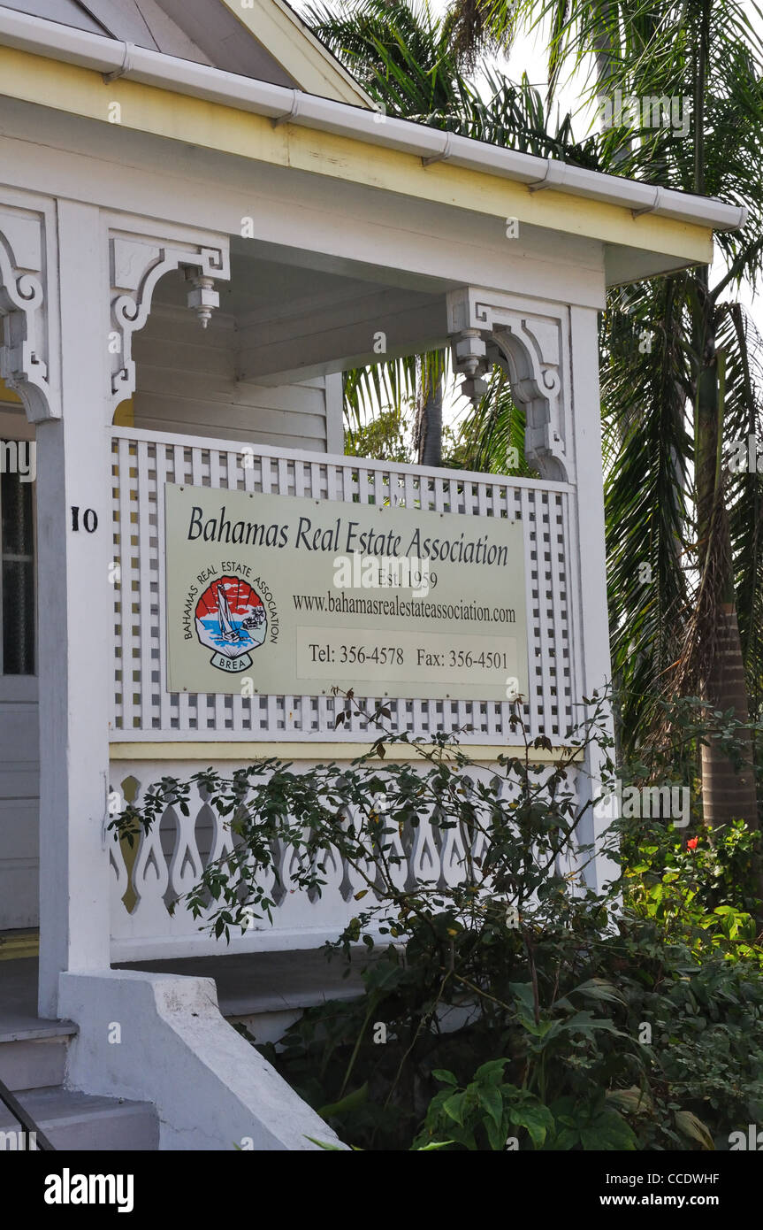 Bahamas Real Estate Association sign, Nassau, Bahamas Stock Photo - Alamy