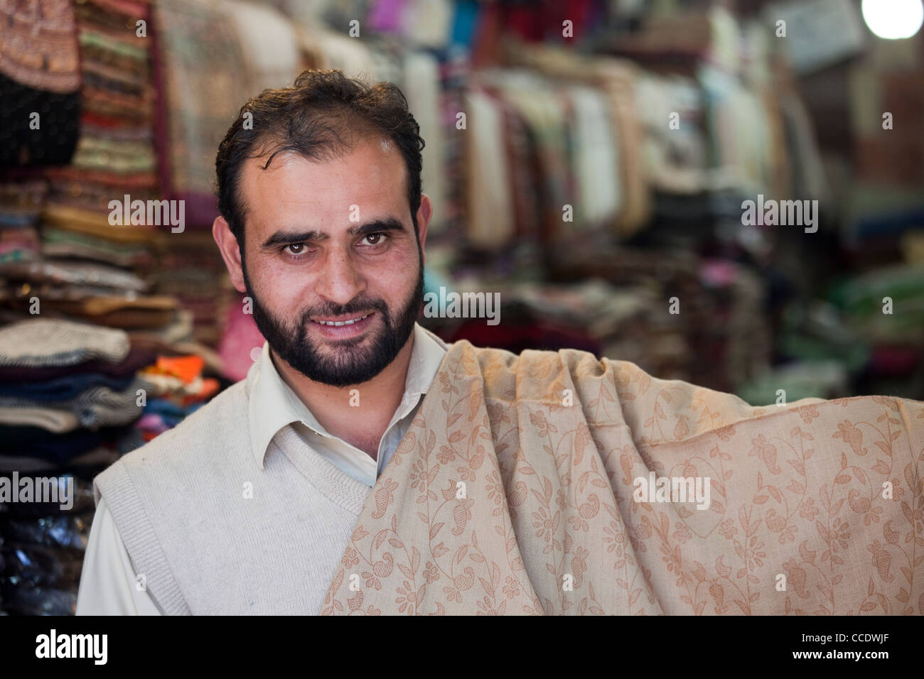 Textile vendor, Murree, Punjab Province, Pakistan Stock Photo - Alamy