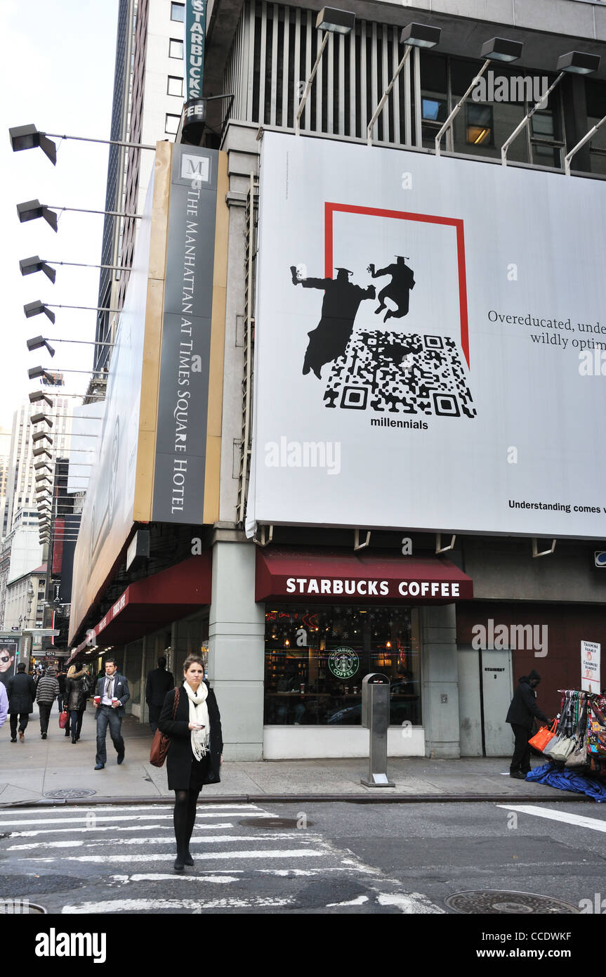 QR code on ad, New York, USA Stock Photo - Alamy