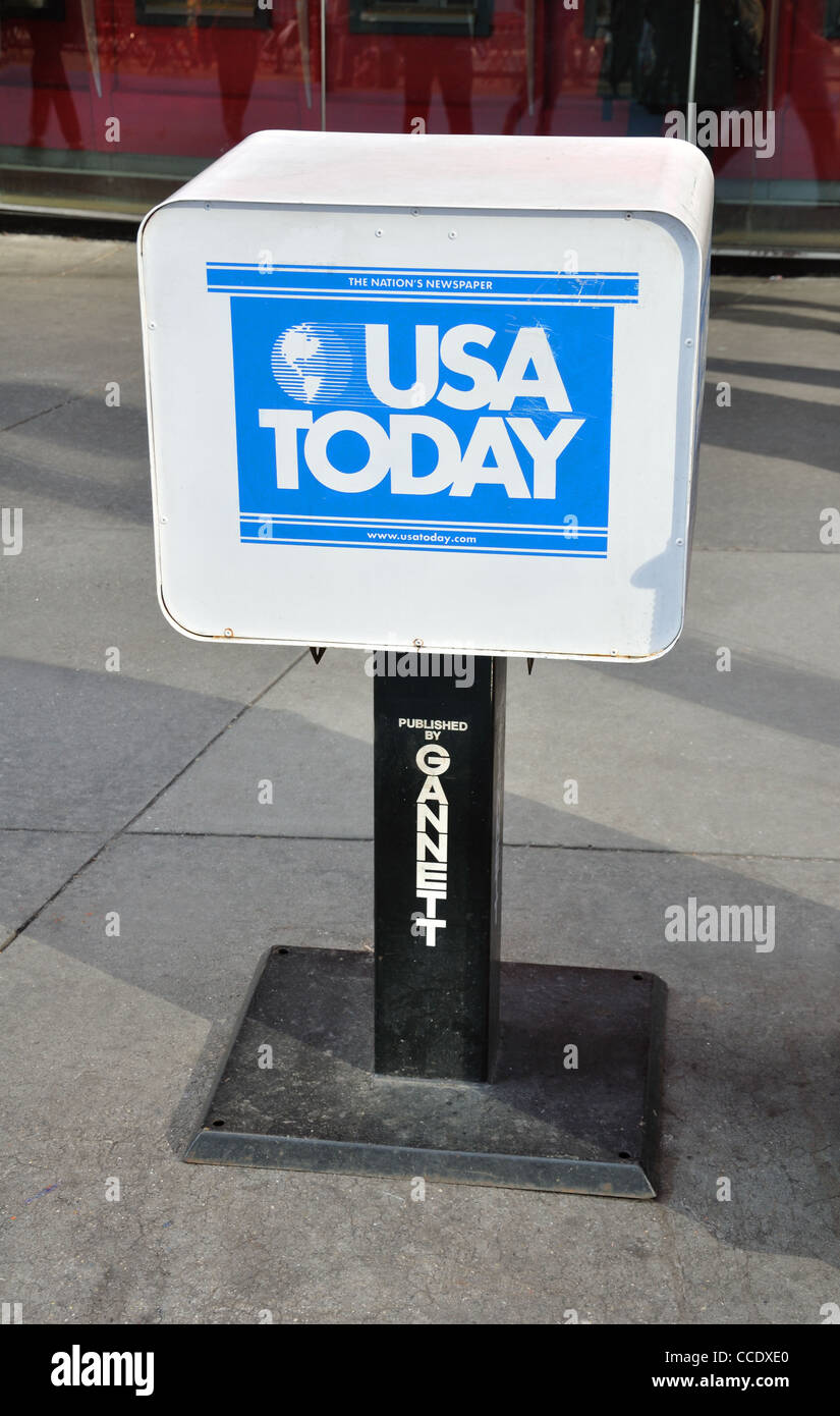 USA Today newspaper dispenser, New York City , USA Stock Photo - Alamy