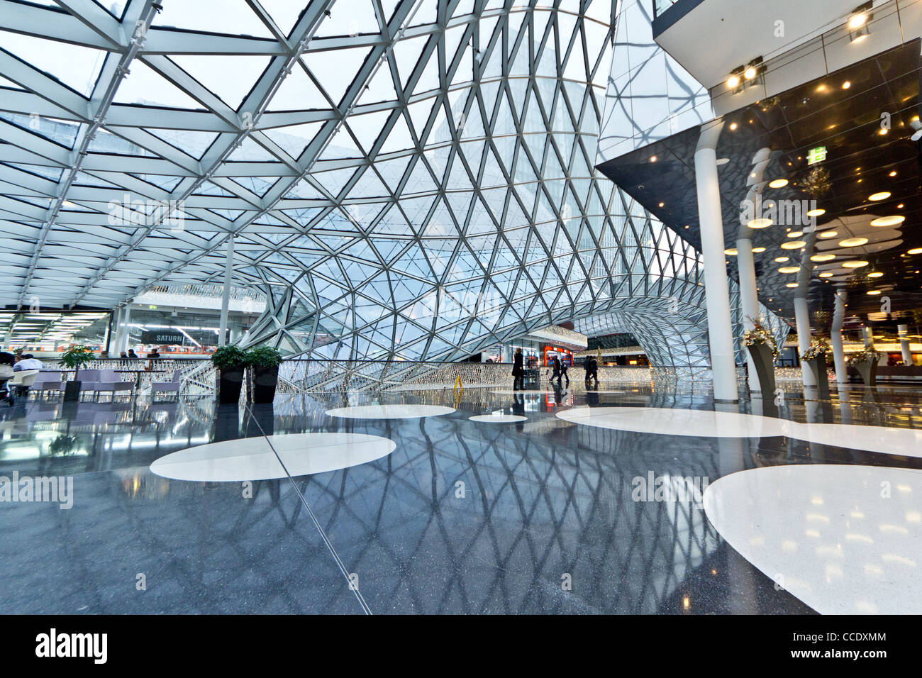 The interior of MyZeil Shopping Mall in Frankfurt Germany Stock Photo ...