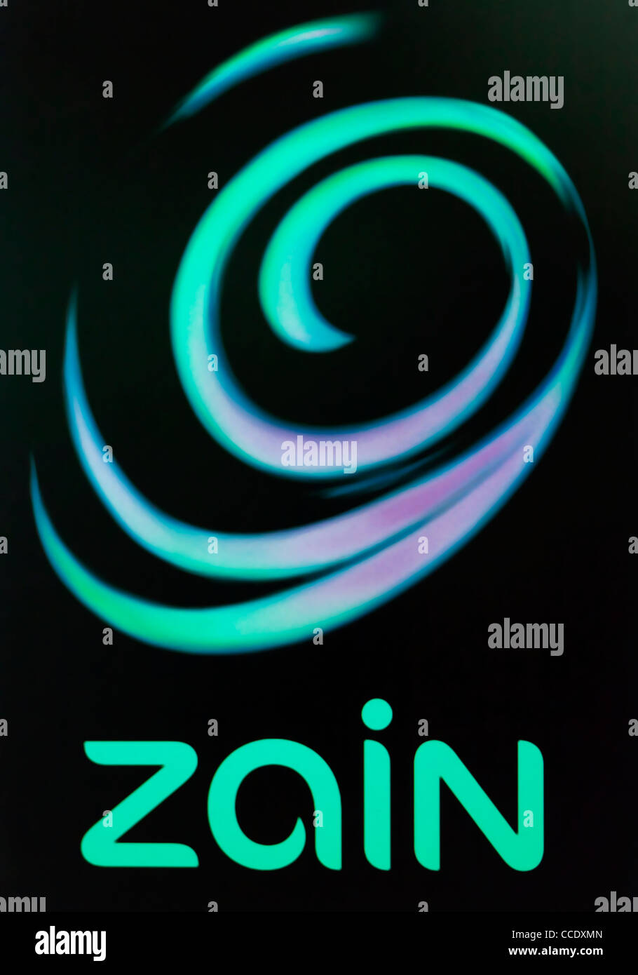 Zain Mobile Telecommunication Company Logo Middle Eastern Stock Photo ...
