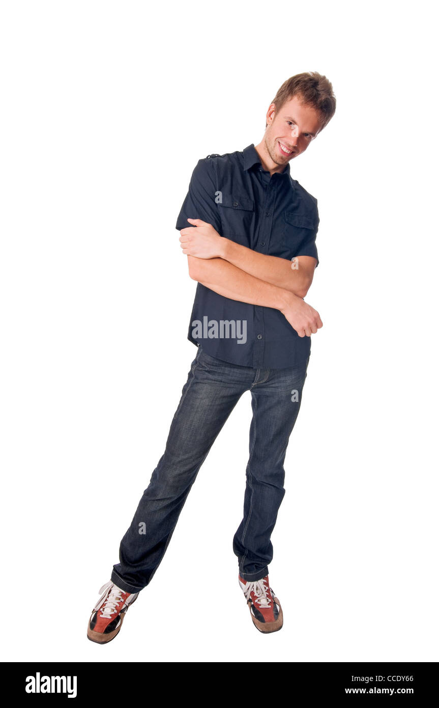 Young man isolated on white Stock Photo - Alamy