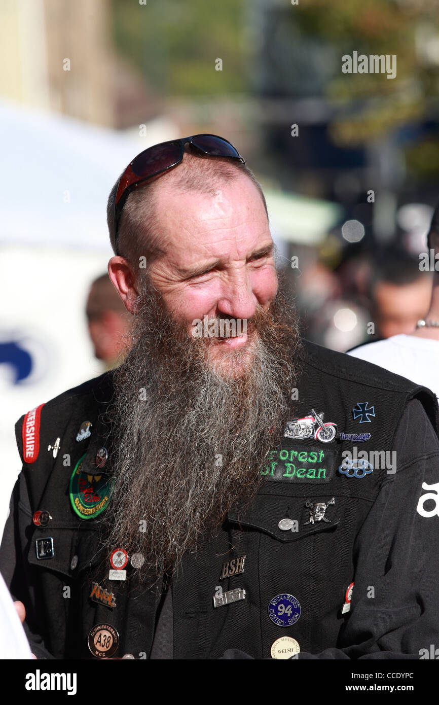 Hoggin the Bridge. Annual motorcycle event in Chepstow, Wales that sees ...