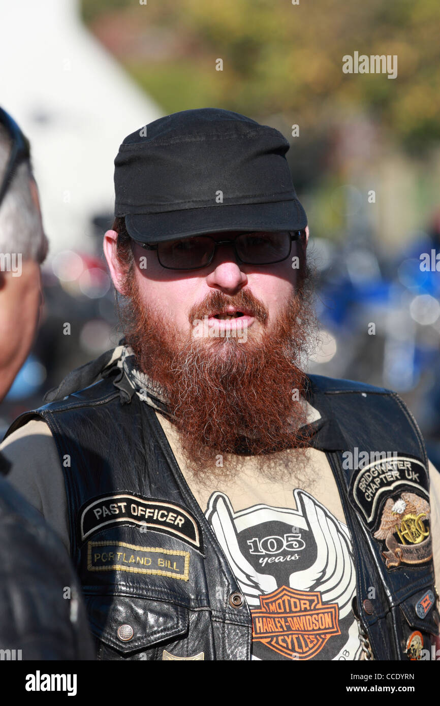 Hoggin the Bridge. Annual motorcycle event in Chepstow, Wales that sees ...