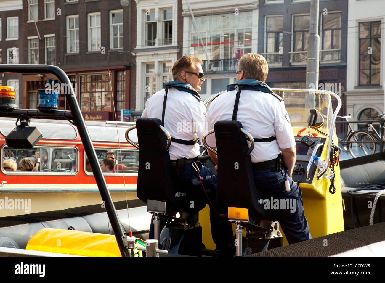 A police boat in Amsterdam, The Netherlands Stock Photo - Alamy