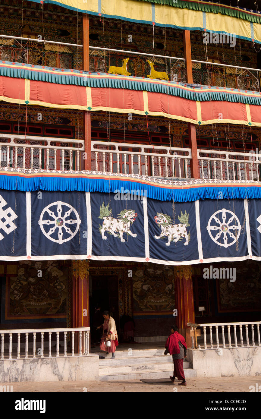 India, Arunachal Pradesh, Tawang, hilltop Buddhist Gompa, new Prayer ...